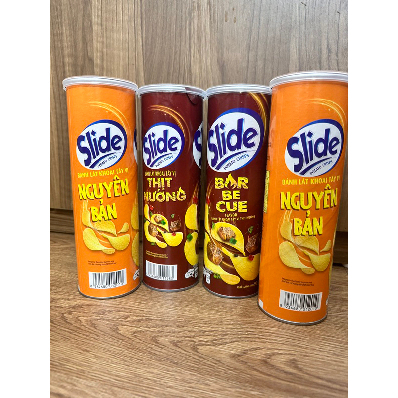 Snack Khoai Tây Slide Đủ Vị Hộp 90G | Shopee Việt Nam