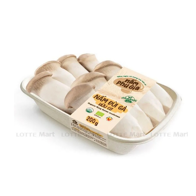 Nấm đùi gà hữu cơ tươi Phú Gia khay 200g (ea) | Shopee Việt Nam
