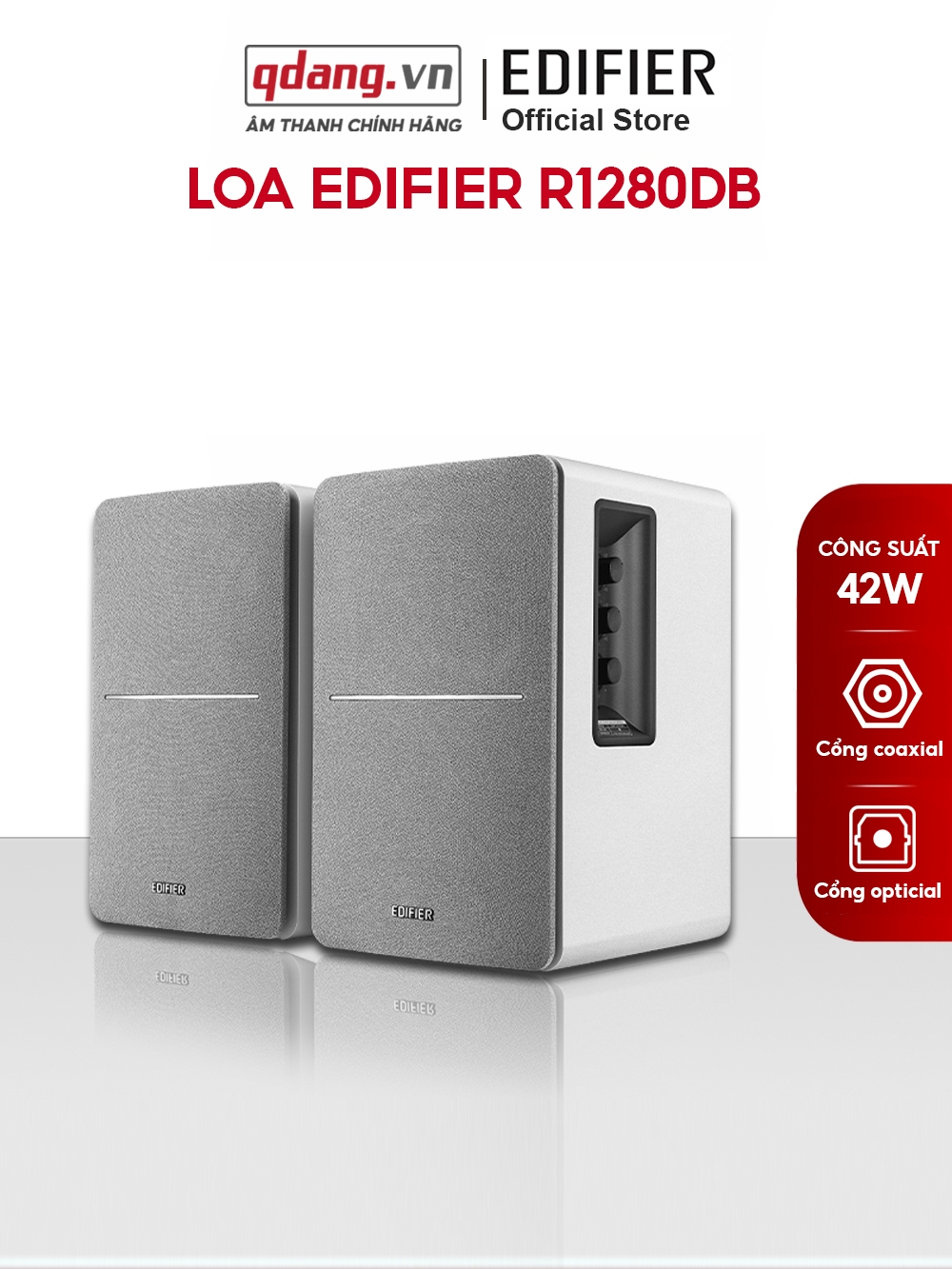 Loa EDIFIER R1280DB - Vỏ gỗ cổ điển - Tổng công suất 42W - Hàng chính ...