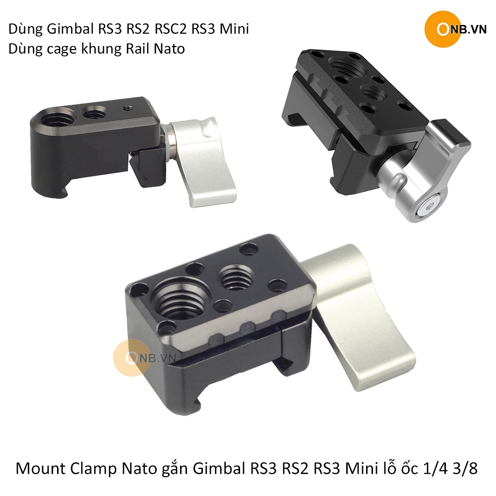 Mount Clamp Nato gắn Gimbal RS4 RS3 RS2 RS3 Mini lỗ ốc 1/4 3/8 | Shopee ...