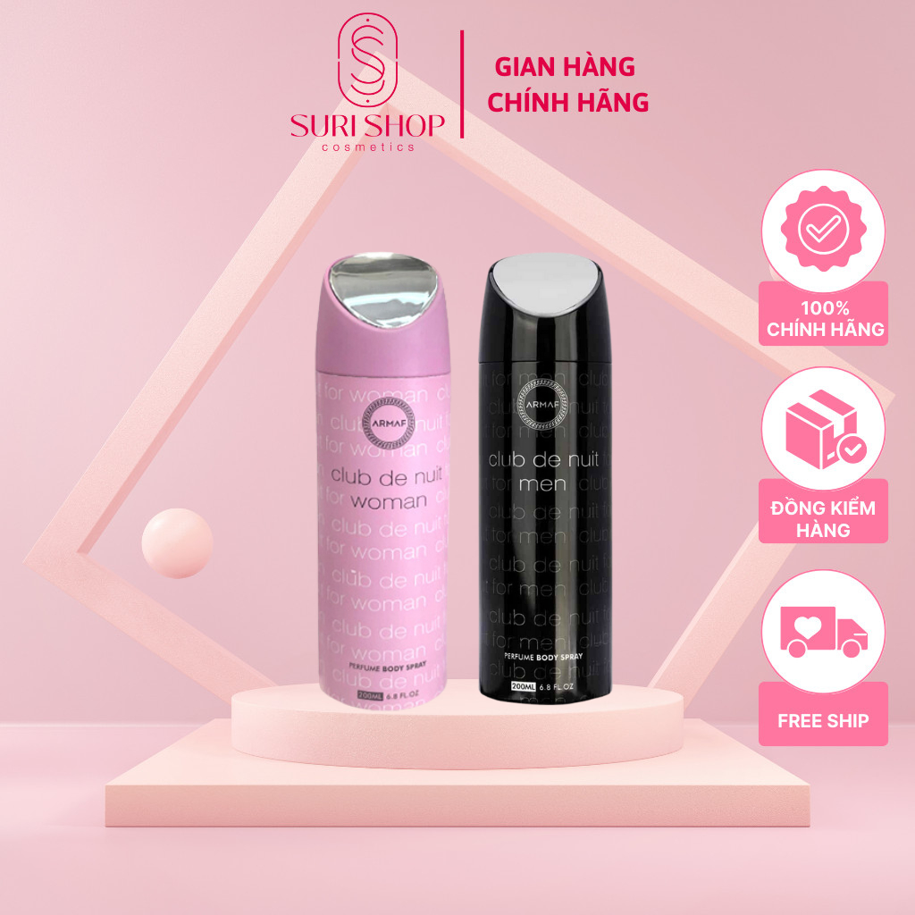 Xịt Thơm Armaf Club De Nuit Body Spray For Women 200ml | Shopee Việt Nam