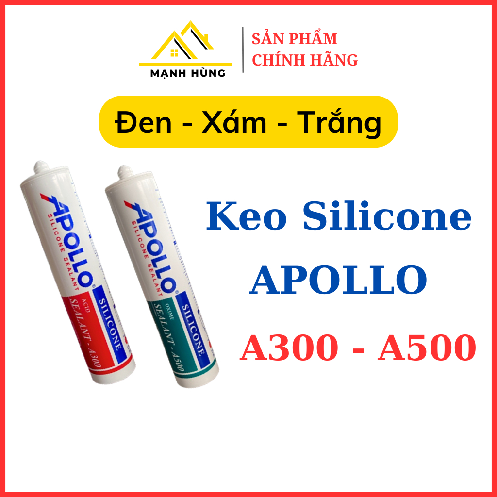 Keo silicon APOLLO A300 - A500, Keo silicon dán kính, Keo A300 - A500 ...