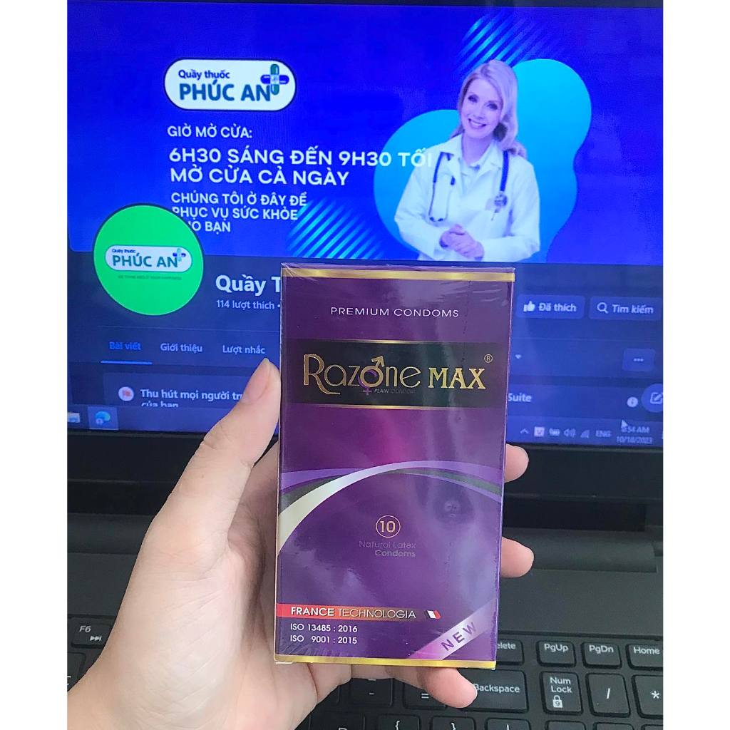 Bao cao su Razone max plain loại truyền thống (được che tên khi giao hàng) “ yêu em chân thành ...