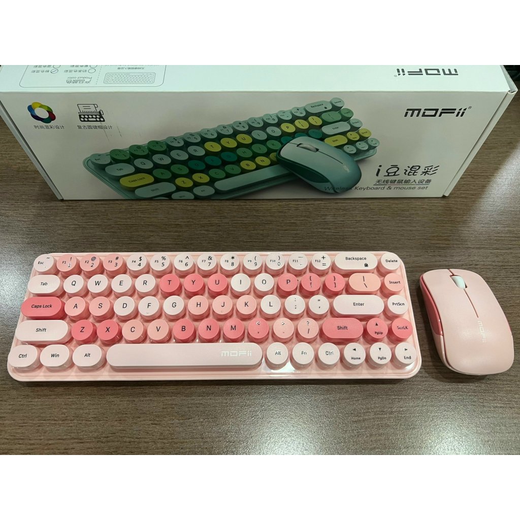 Bộ bàn phím cute không dây giả cơ & chuột MOFii Candy Colorful (5 Màu ...