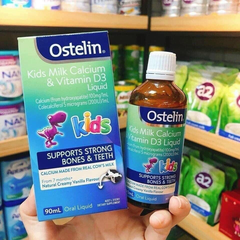 Canxi nước - Ostelin Kids Milk Calcium & Vitamin D3 Liquid 90ml [date 5 ...