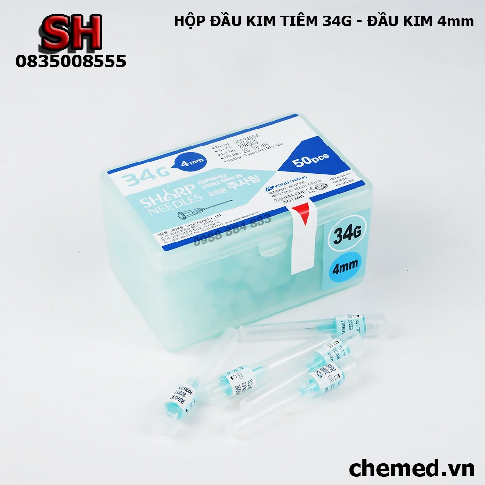 {Lẻ 1 cái} đầu kim 34g - 4mm, đầu kim nano tiêm dưỡng chất 34g -4mm ...