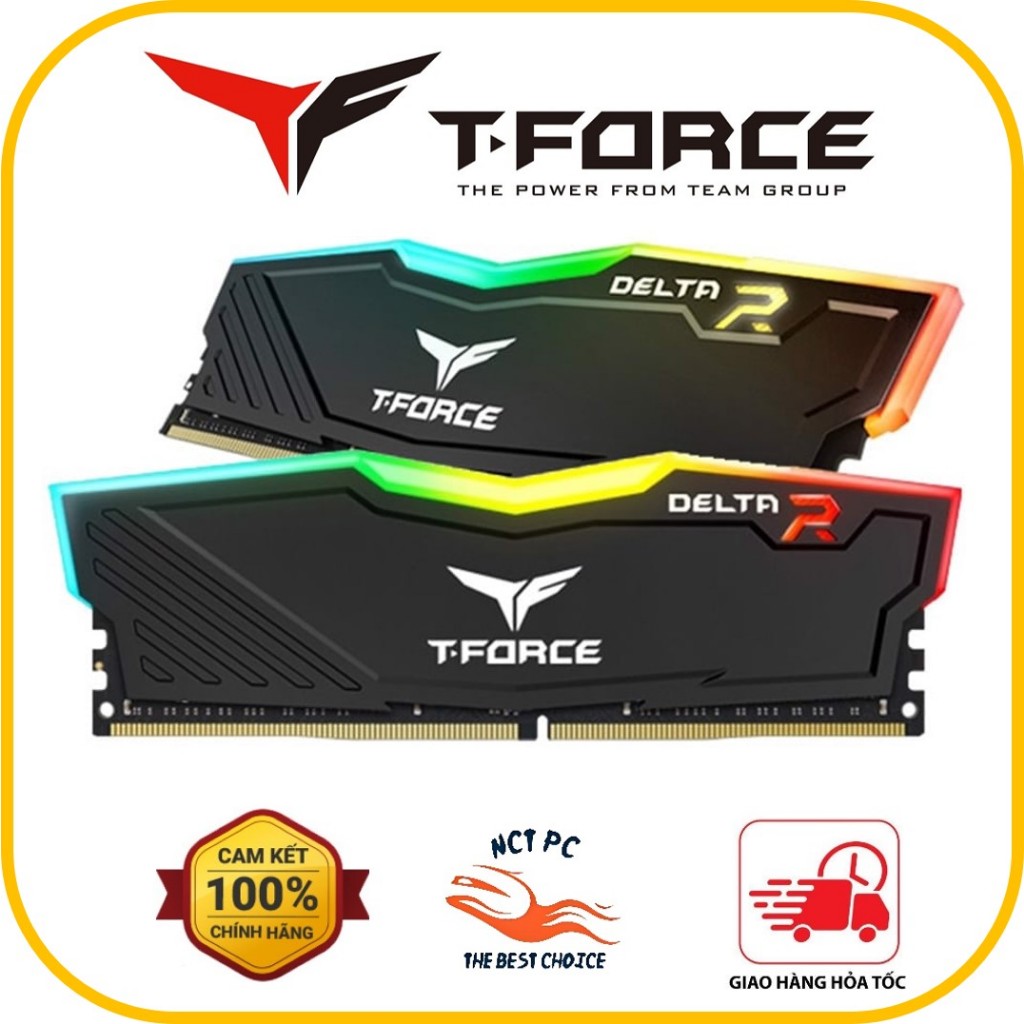 [RẺ VÔ ĐỊCH] Ram T-Force Delta RGB DDR4 8GB bus 2666/3000 Black - hàng ...