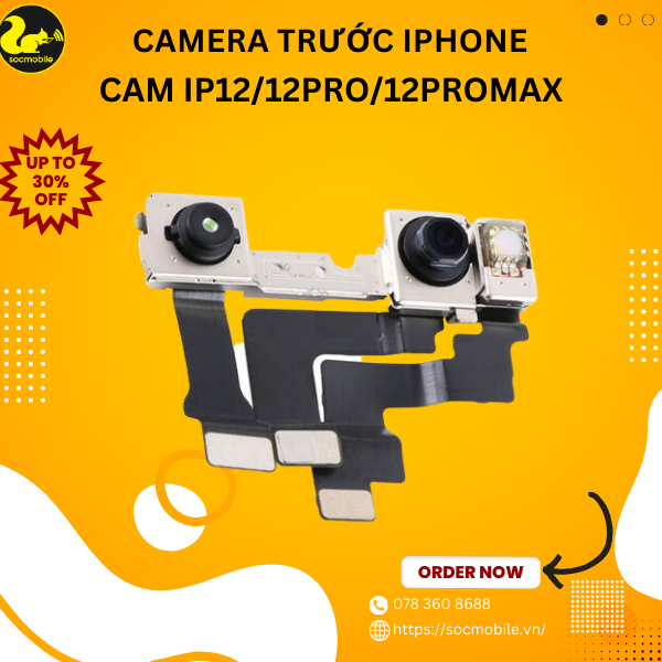 CAMERA Trước Thay Thế Cho iP 12/12 Pro/12 Promax - zin New Bảo Hành 3 ...