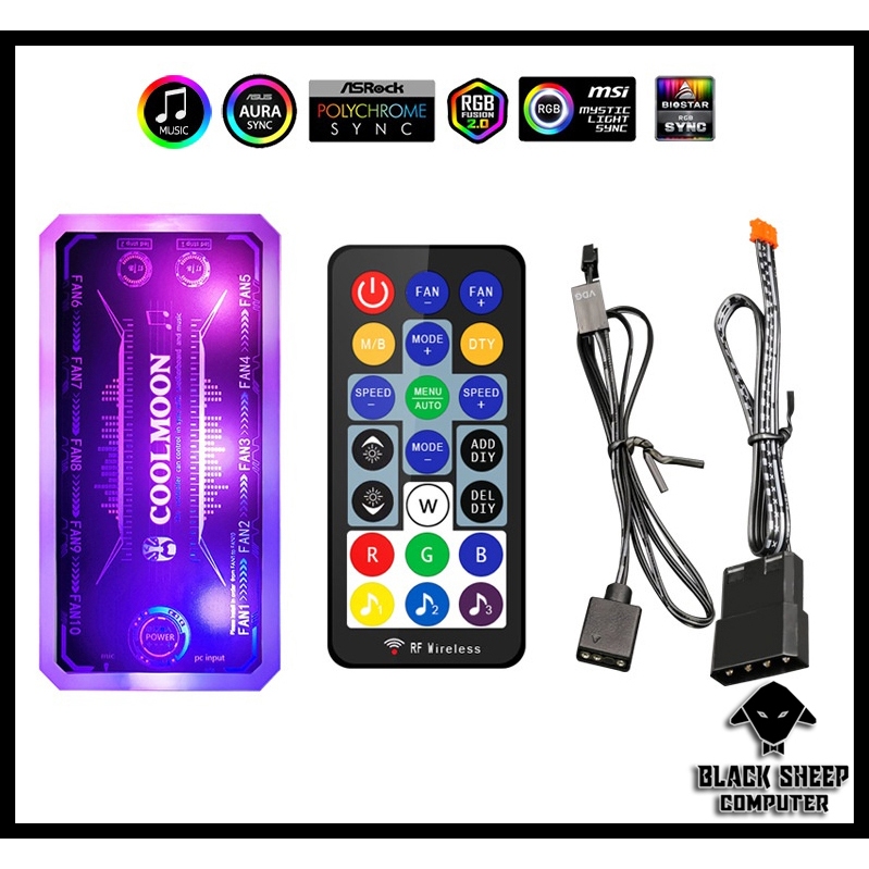 HUB REMOTE COOLMOON ĐỔI TÊN CENTAUR 6PIN VÀ SYNC MAIN 3PIN 5V (NHÁY ...