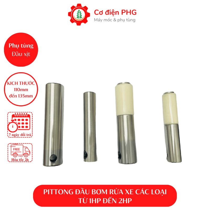 Phụ kiện Pittong đầu xịt rửa xe, đầu bơm áp lực nước 1HP và 2HP ...