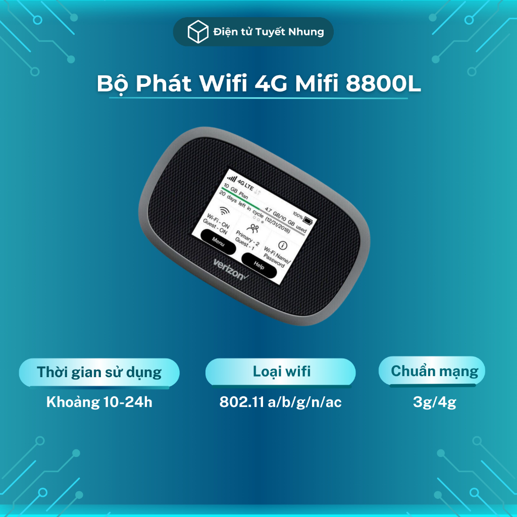 Bộ Phát Wifi 4G Mifi 8800l Qua Sử Dụng, Dùng Được Mọi Mạng - Cục Phát Wifi 4G 2 Băng Tần, Phát ...