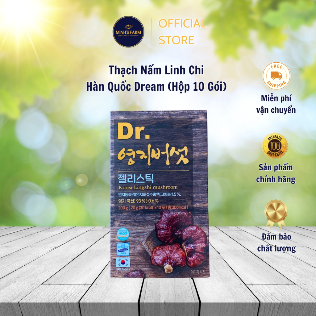 Thạch Nấm Linh Chi Hàn Quốc Dream (Hộp 10 Gói) | Shopee Việt Nam