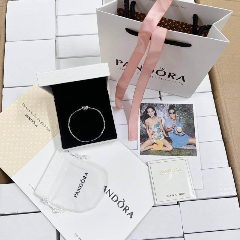 Vòng tay Pandora trái tim bạc 925 full bõ sẵn hàng | Shopee Việt Nam