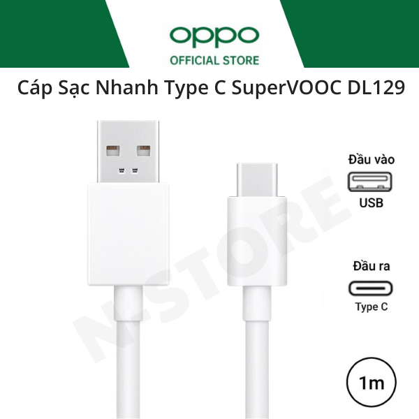 Cáp Sạc OPPO Type C Super VOOC DL129 - Hàng Chính Hãng | Shopee Việt Nam
