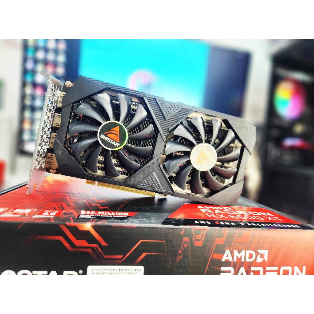 HCM_Card màn hình VGA BIOSTAR RADEON RX 6600 XT 8GB GDDR6 | Shopee Việt Nam