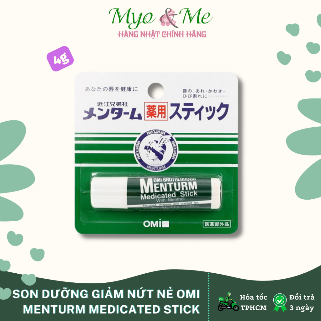 Son dưỡng môi giảm khô môi, nứt nẻ Omi Menturm Medicated Stick Nhật Bản ...