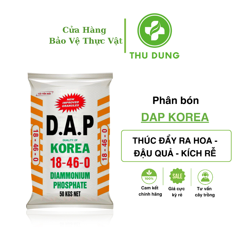Phân bón DAP KOREA hạt đen 1KG giúp cây trồng phát triển nhanh, nở bụi ...