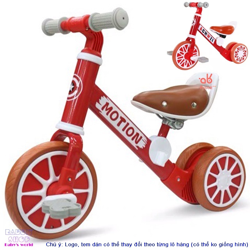 Xe đạp 3 bánh,xe chòi chân thằng bằng MOTION khung thép yên da cho bé ...