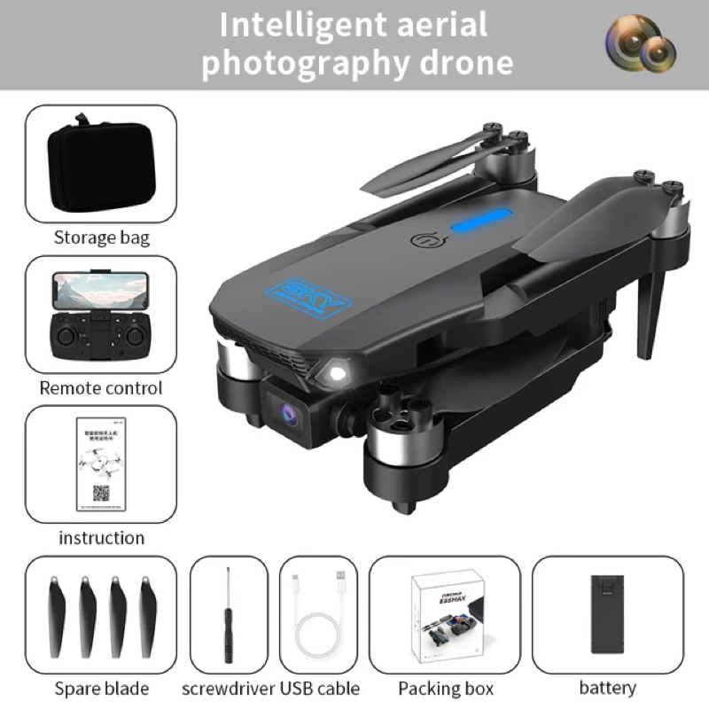Flycam E88 pro 2023 - E88 max 2023 không chổi than - Tích hợp mắt quang ...