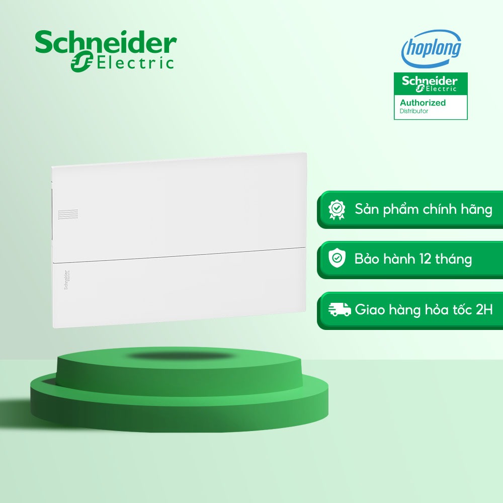 Tủ điện âm tường 18 Modules Minipragma cửa trắng SCHNEIDER MIP22118 ...