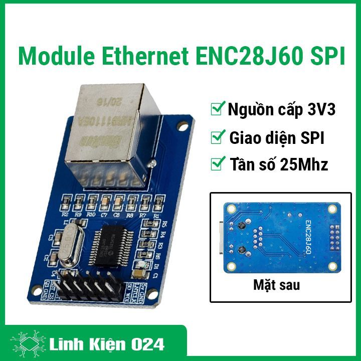 Module Ethernet Chíp ENC28J60 SPI | Shopee Việt Nam