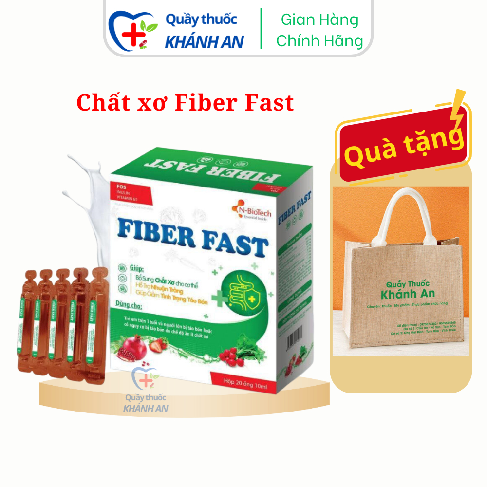 Chất xơ Fiber Fast (20 ống) hỗ trợ tiêu hóa, giúp nhuận tràng, giảm táo bón - N-Biotech | Shopee ...