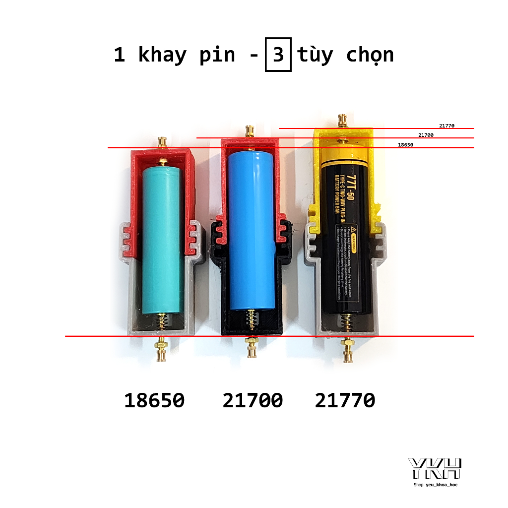 [New_2024] Khay pin 21700, 18650, 21770 (3in1) | Shopee Việt Nam
