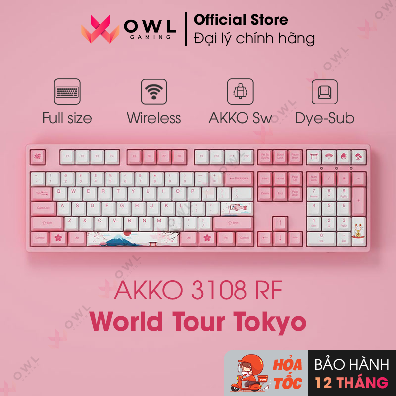 Bàn phím cơ AKKO 3108 RF World Tour Tokyo (Dual-mode / AKKO sw v3) | Shopee Việt Nam