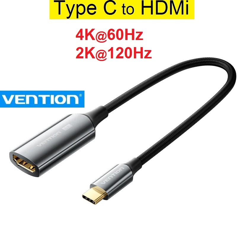 Type c to hdmi 4K@60hz/ 2k@120hz Vention CREB chuyển đổi tín hiệu type ...