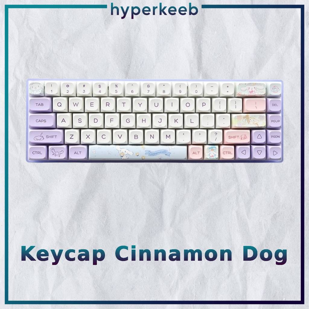 [KEYCAP] 146 nút bàn phím cơ Cinnamon Dog đáng yêu, nhựa PBT dày 1,5mm ...