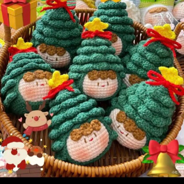 em bé cây thông noel len handmade crochet quá trời dễ thương | Shopee ...