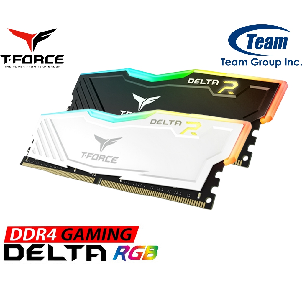 Ram T-Force Delta RGB DDR4 8/16/32GB White - Black RGB hàng chính hãng ...