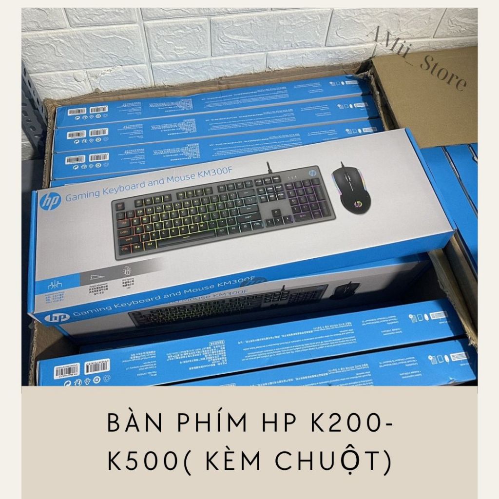 Bàn phím HP K200, K500 ,KM100, KM300F kèm chuột | Shopee Việt Nam
