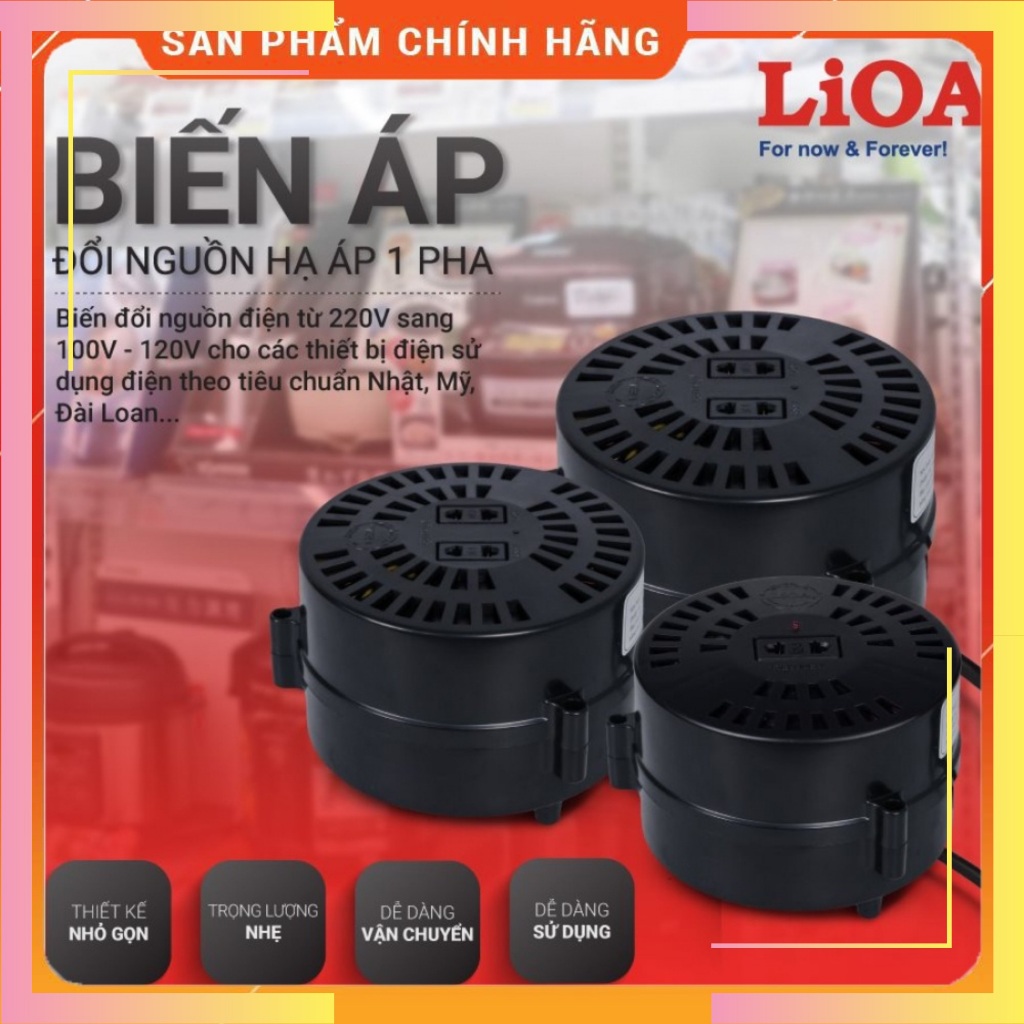 Bộ Đổi Nguồn Lioa Từ 220V Sang 100V 110V 120V Biến Áp Tự Ngẫu LiOA 1 Pha cục biến điện cục đổi ...
