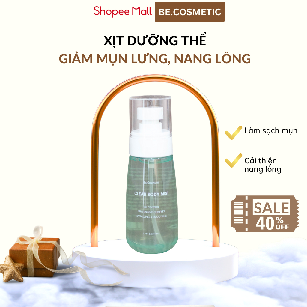 Xịt dưỡng thể Clear Body Mist Becosmetic 100ml | Shopee Việt Nam