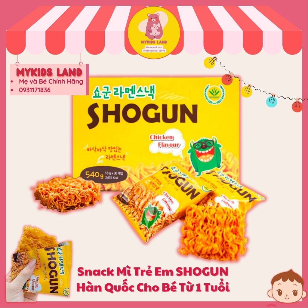 [DATE T9/2024] Snack Mì Tôm Trẻ Em Ăn Liền SHOGUN Hàn Quốc Vị Gà Gói Lẻ 18g | Shopee Việt Nam