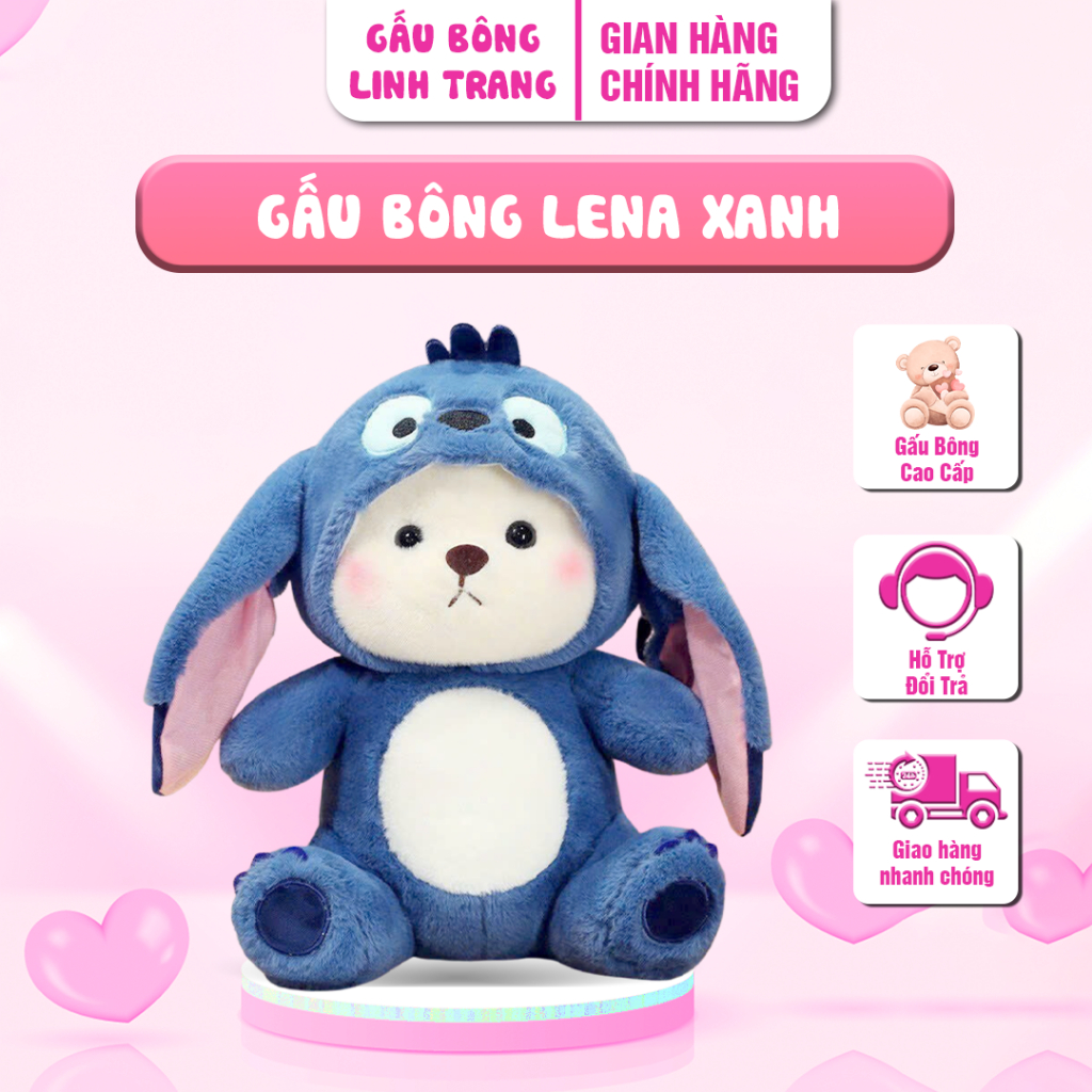 Gấu Bông Lena Xanh Gấu Bông Linh Trang Shop - Gấu Nhồi Bông Siêu Cute ...