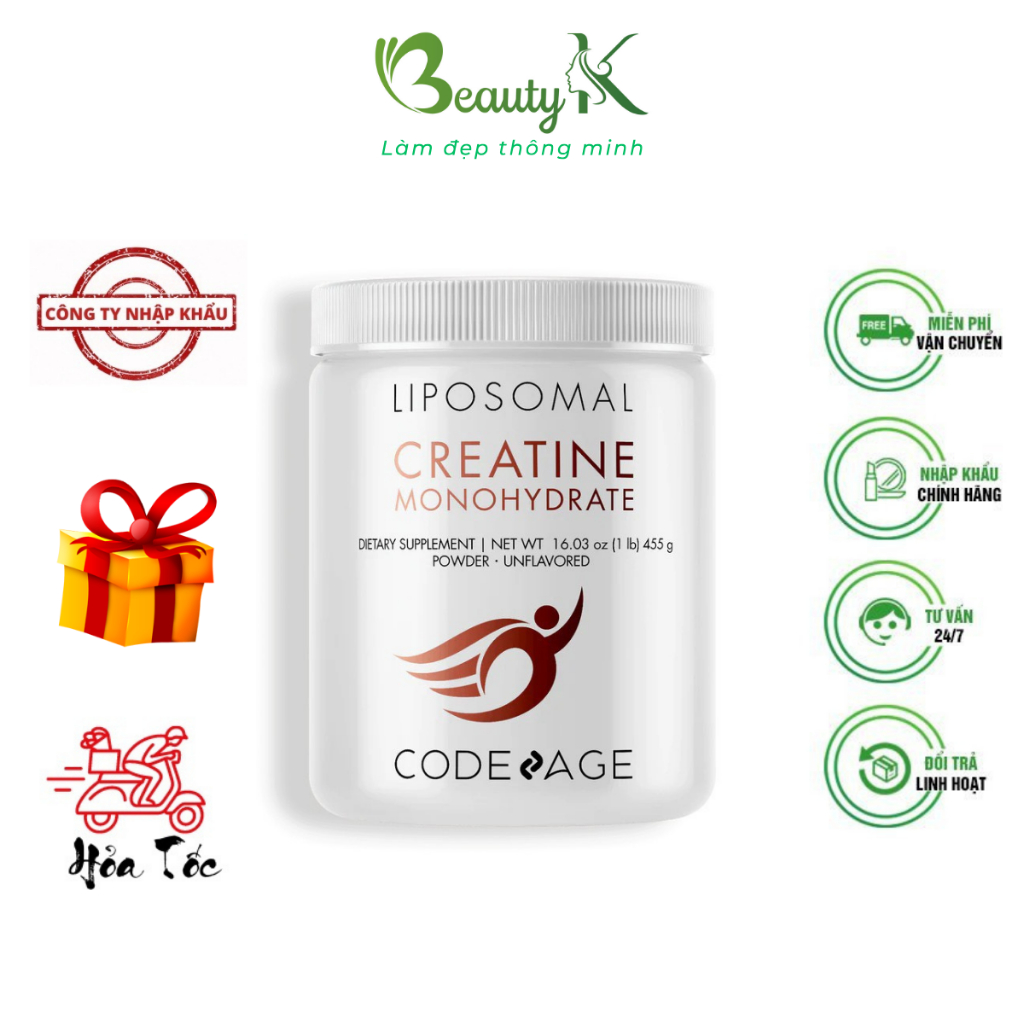 Bột Uống CodeAge Liposomal Creatine Monohydrate - BeautyK Hỗ Trợ Tăng ...
