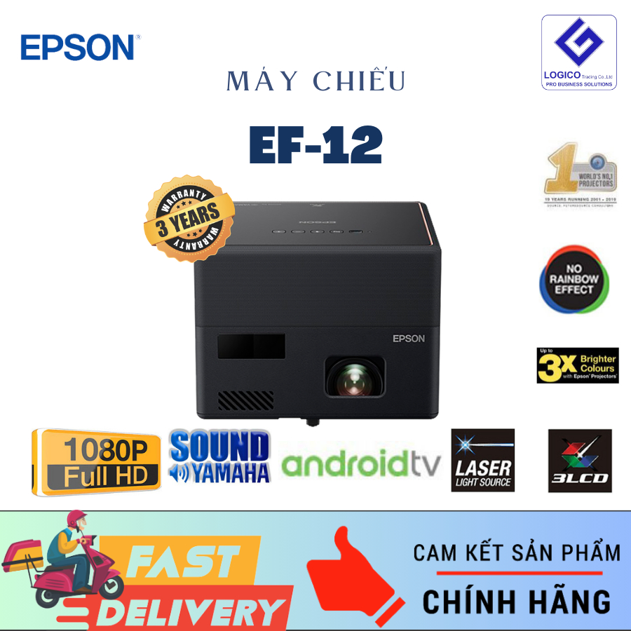 Máy chiếu Android mini Epson EF-12 Công nghệ laser EpiqVision - Hàng ...
