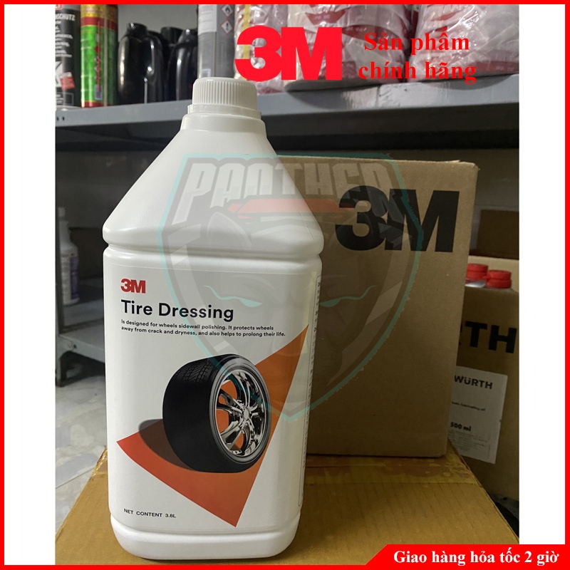 [Chính hãng 3M] Dung Dịch Bóng Lốp Vỏ Xe Ô Tô Xe Máy 3M Nhập Thái Lan Can 3,8 Lít Phù Hợp Cho ...