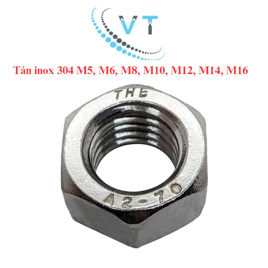 Đai Ốc, Tán Dẹp, Tán Ecu Inox 304 Dùng Cho Bulong M5, M6, M8, M10, M12, M14, M16 Loại Tốt ...