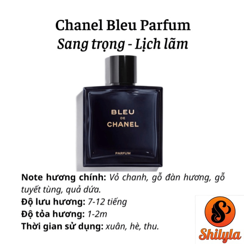 Bleu De Cha.nel Parfum - Nước Hoa Nam chiết 10ml Chính Hãng | Shopee ...