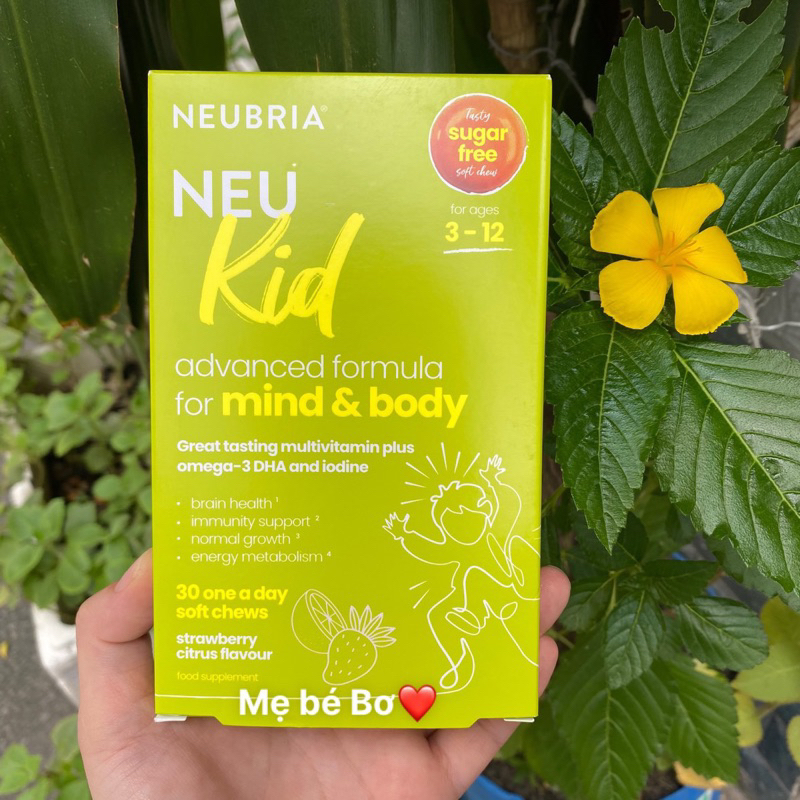 Kẹo Gum Neubria Neu Kid bổ sung Omega3 và Multivitamin bé từ 3-12tuổi ...