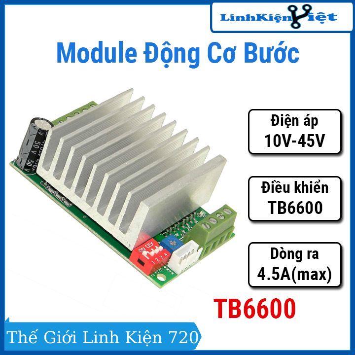 MODULE điều khiển động cơ bước TB6600 4.5A tự ngát khi điện áp thấp ...