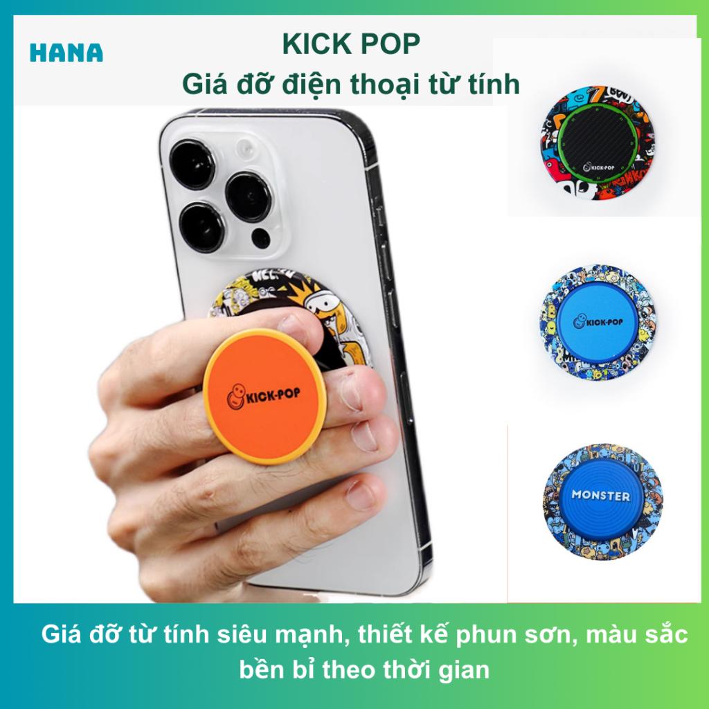Giá đỡ KICK-POP phù hợp cho điện thoại di động, vòng từ tính siêu mỏng ...