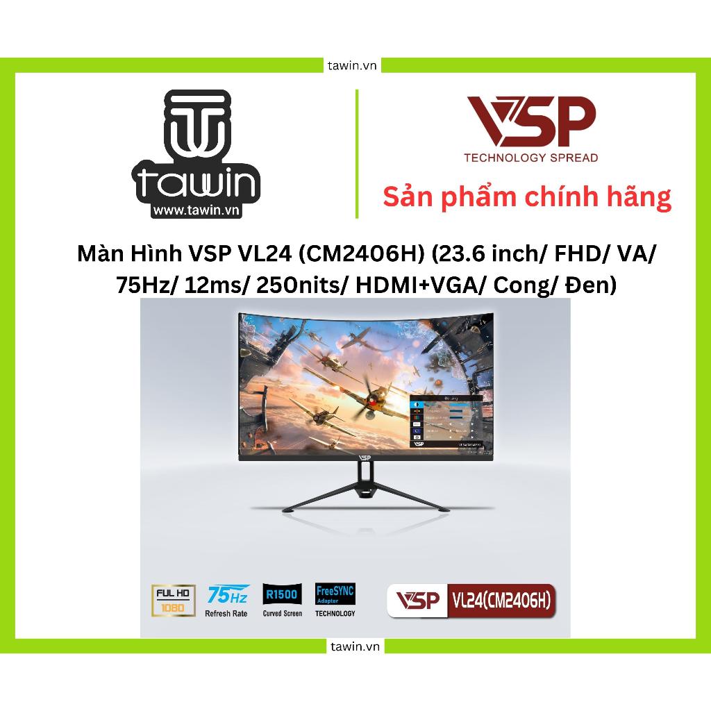 Màn hình LCD Cong 24" VSP VL24 (CM2406H) FullHD 75Hz Đen | Shopee Việt Nam