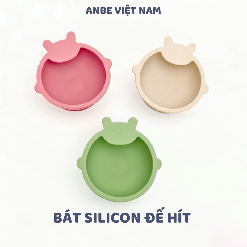 Chén Bát Ăn Dặm Cho Bé Silicon Chống Đổ Chịu Nhiệt Cao ANBE Kiểm Định ...