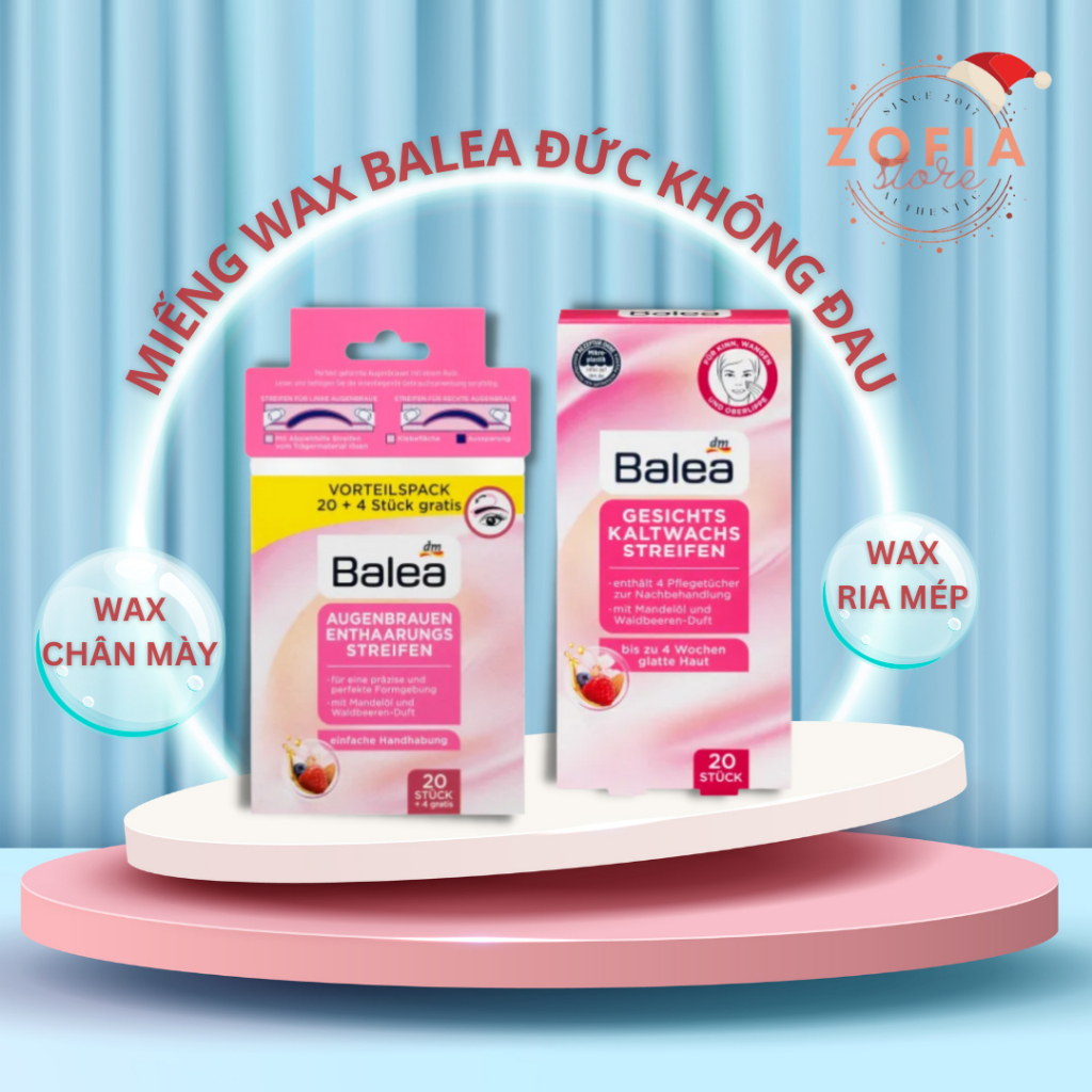Miếng dán wax tẩy lông mặt ria mép lông mày Balea | Shopee Việt Nam