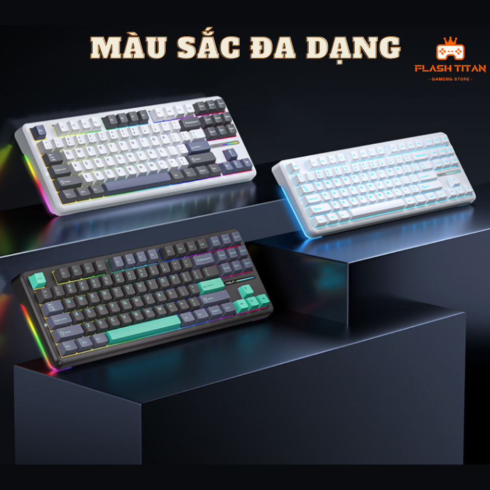 Bàn phím cơ không dây AULA F87 - Kết nối 3 mode - Có hỗ trợ hotswap ...