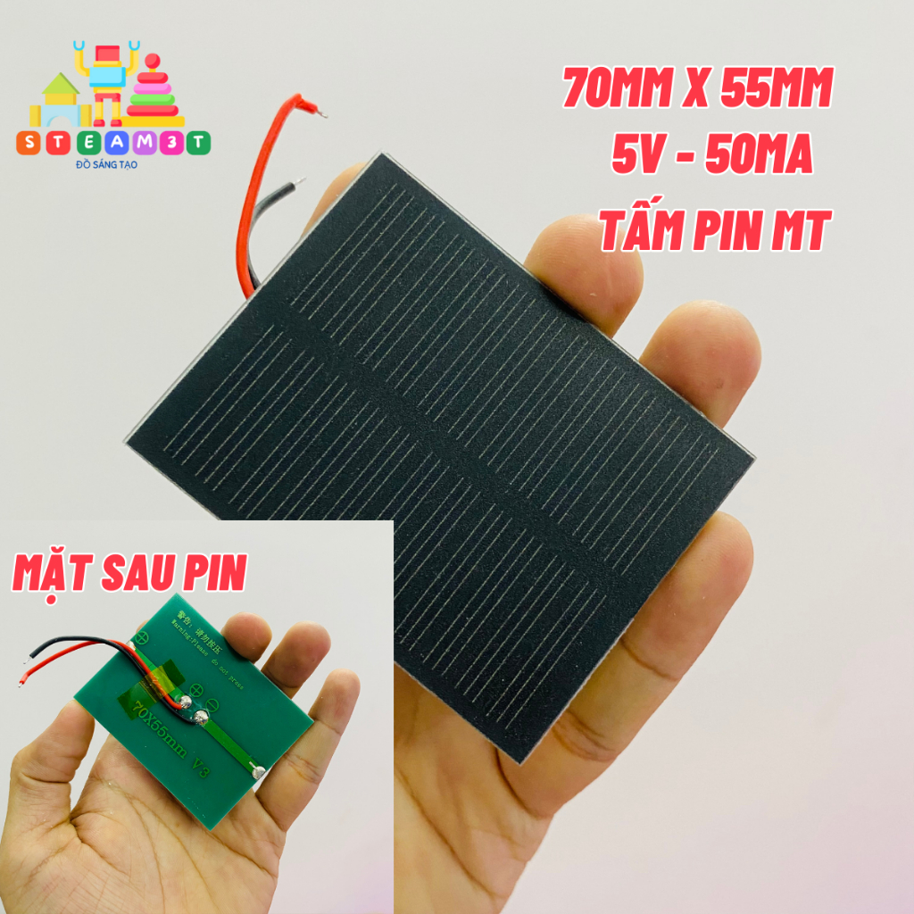 Tấm pin năng lượng mặt trời đã hàn sẵn dây - PIN MẶT TRỜI MINI - 2V 3V ...